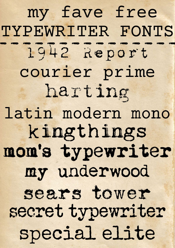 Free Typewriter Fonts For Personal Or Commercial Use Free Typewriter Fonts For Personal Or Commercial Use