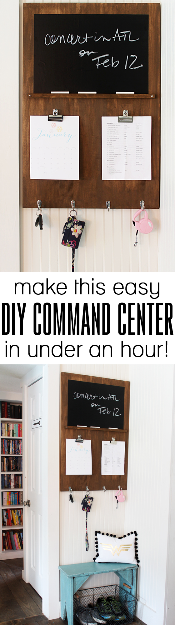 Make this easy DIY command center in under an hour - The Shabby Creek ...