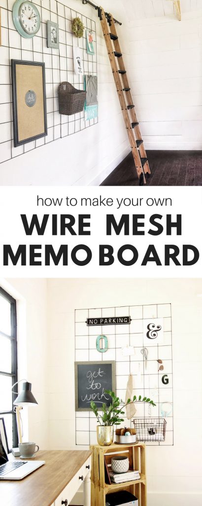 how to make a wire mesh memo board - The Shabby Creek Cottage